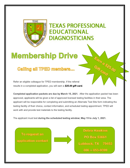 Texas Professional Educational Diagnosticians | T P E D